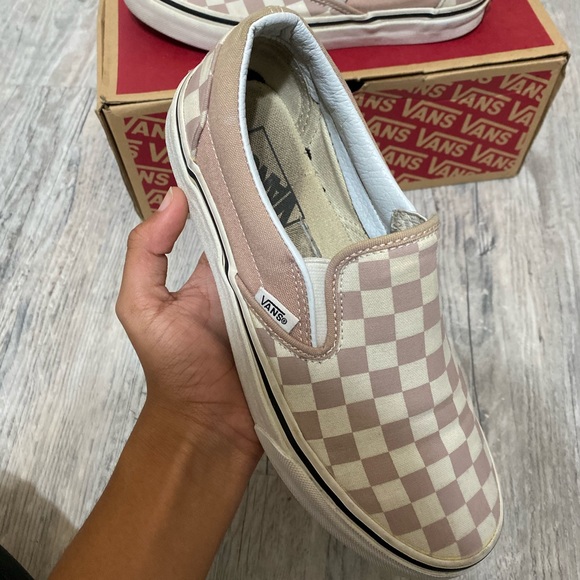 Vans | Shoes | Mahogany Rose Checkered Classic Slip On Vans | Poshmark